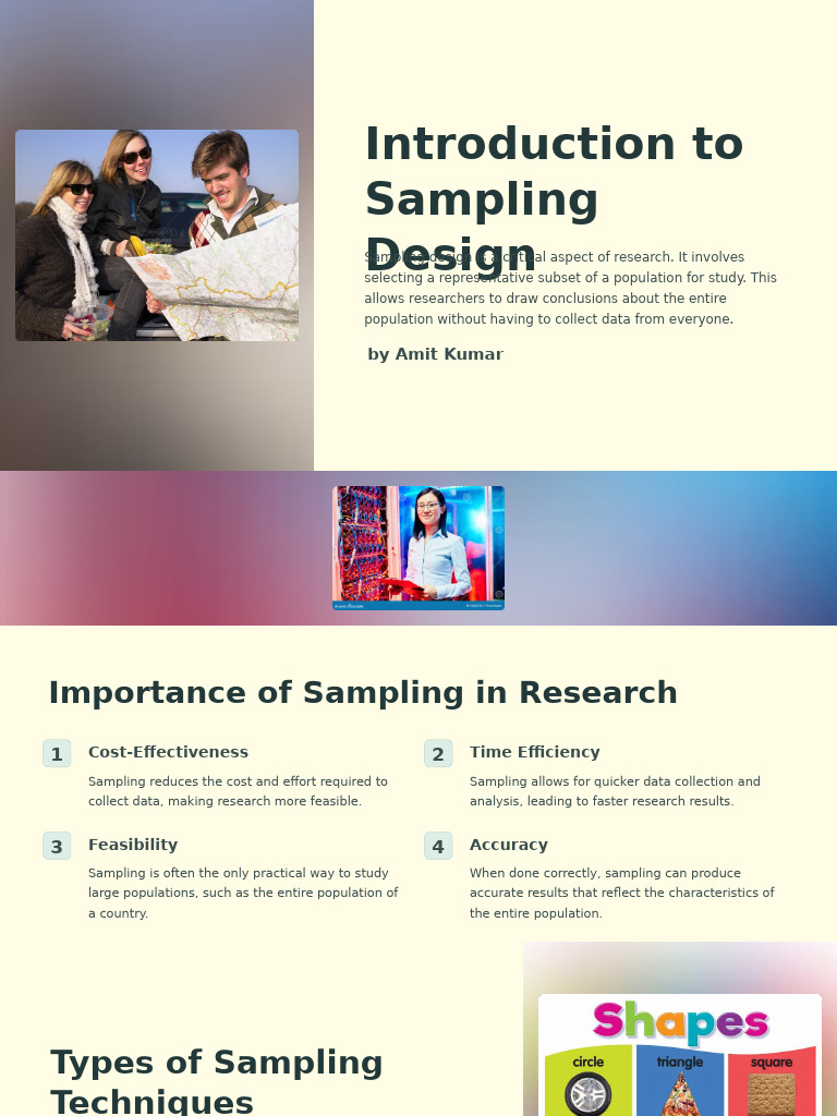 Introduction To Sampling Design Amit | PDF | Sampling (Statistics) | Applied Mathematics