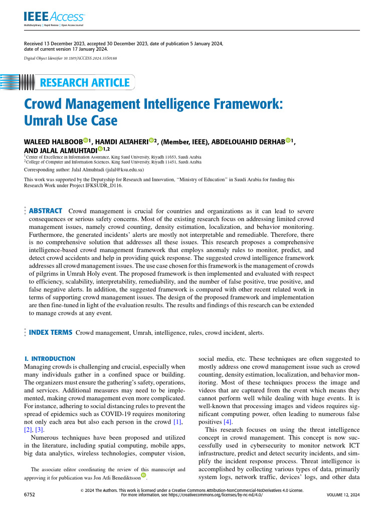 Comprehensive Crowd Management for Umrah | PDF | Computer Security ...