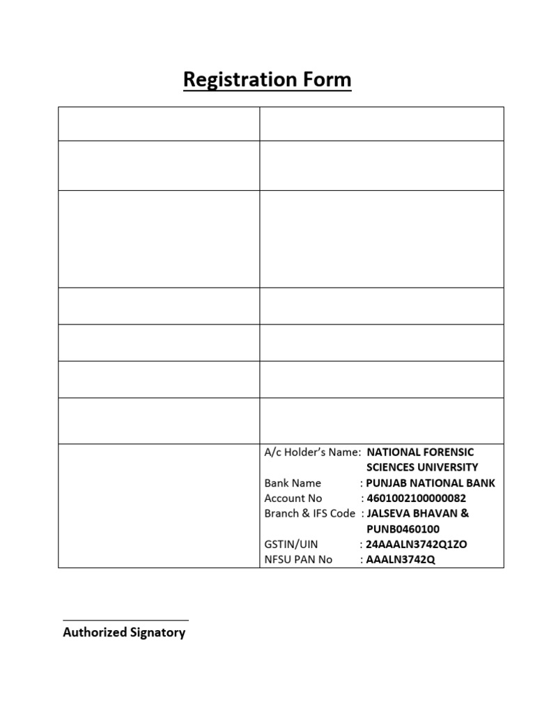 TRG Registration Form | PDF