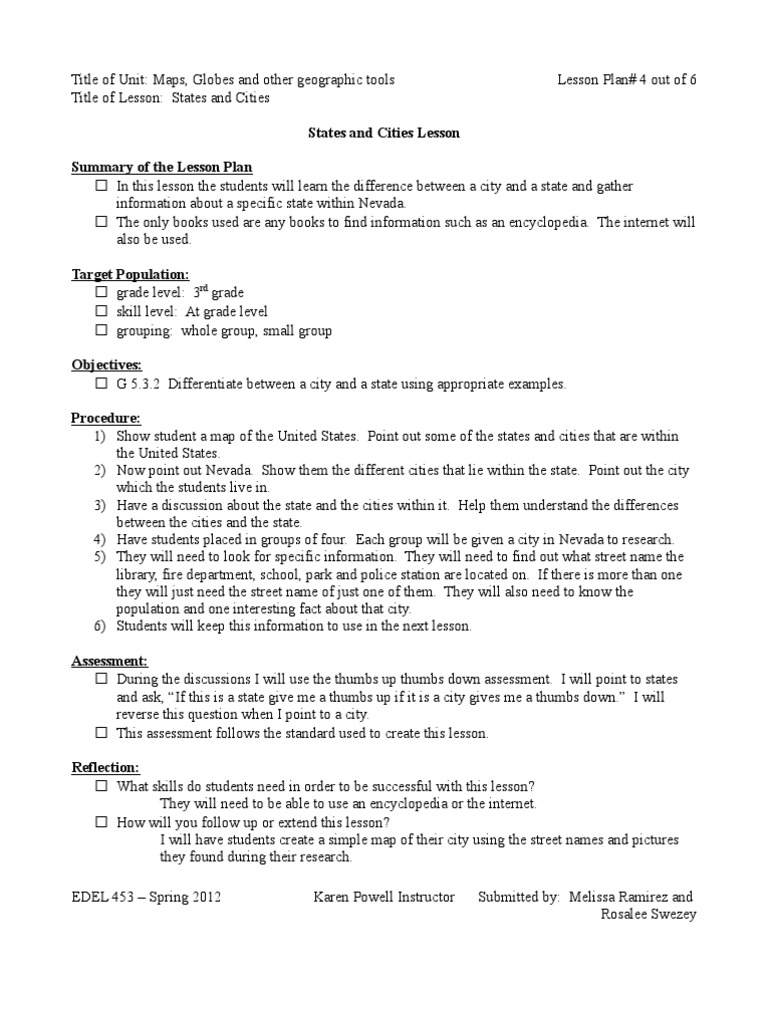 Geography Unit Lesson Plan | PDF | Lesson Plan | Geography