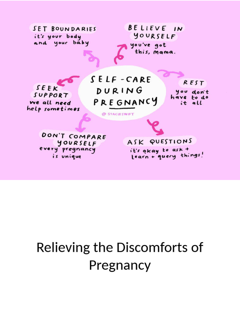 Managing Pregnancy Discomforts | PDF | Human Leg | Knee