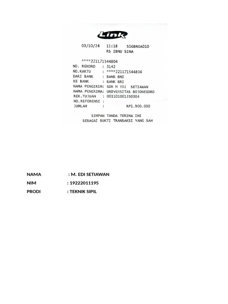 Pembayaran Wisuda | PDF