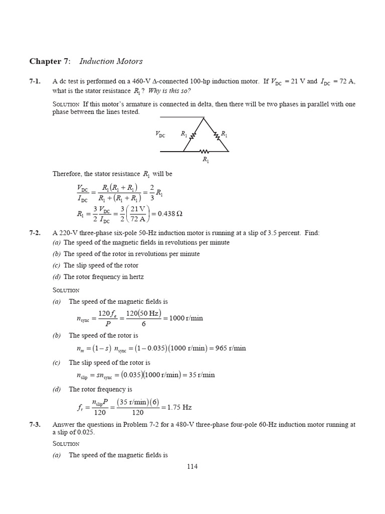 Induction Motor Analysis and Calculations | PDF | Electric Motor ...