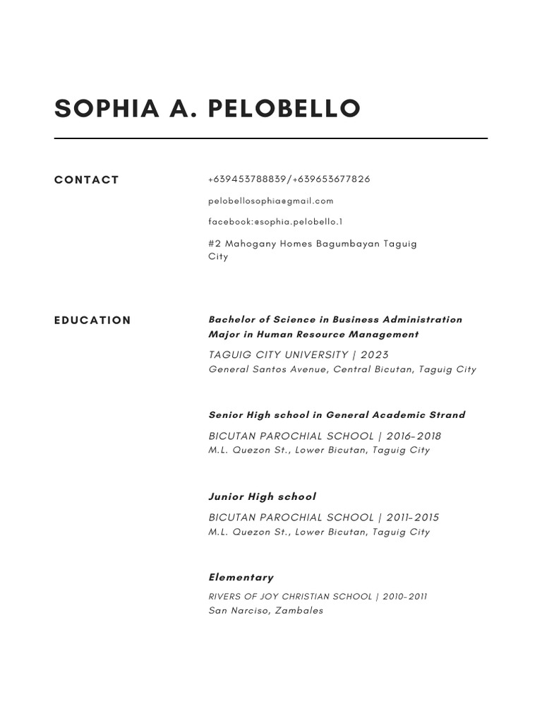 Sophia Resume | PDF