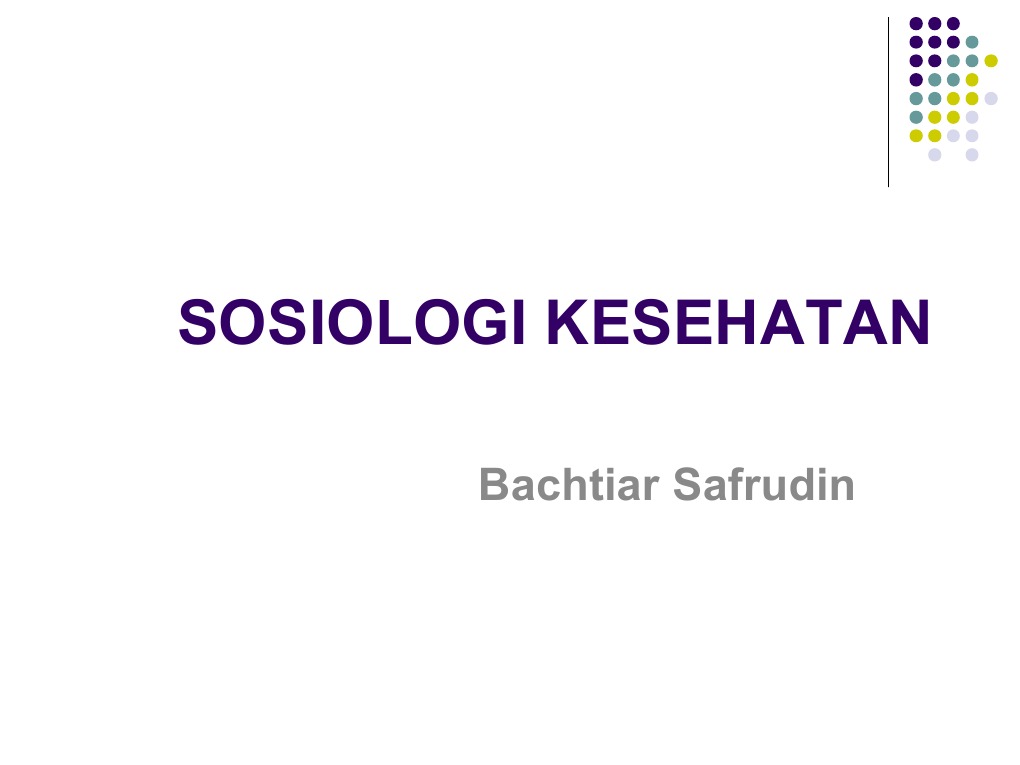 Sosiologi Kesehatan Pdf