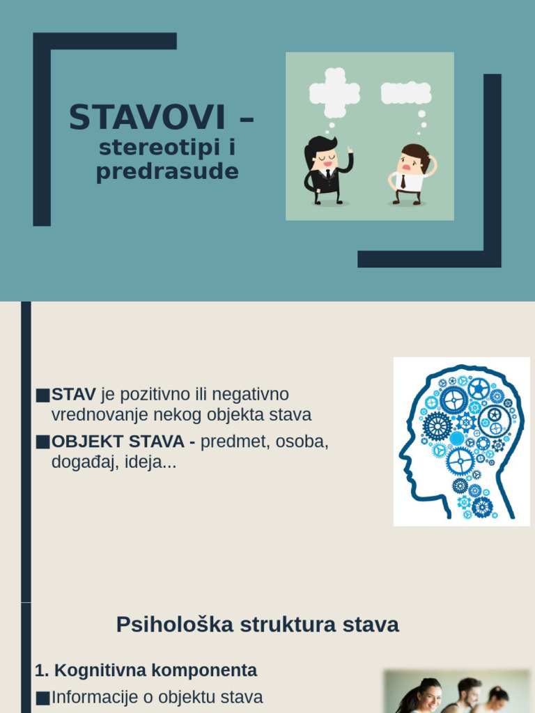 14.1. Stavovi - Stereotip, Predrasude | PDF