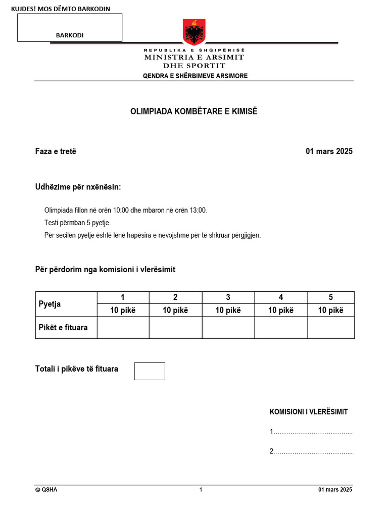 2025 - Faza 3 Kimi Zgjidhjet | PDF