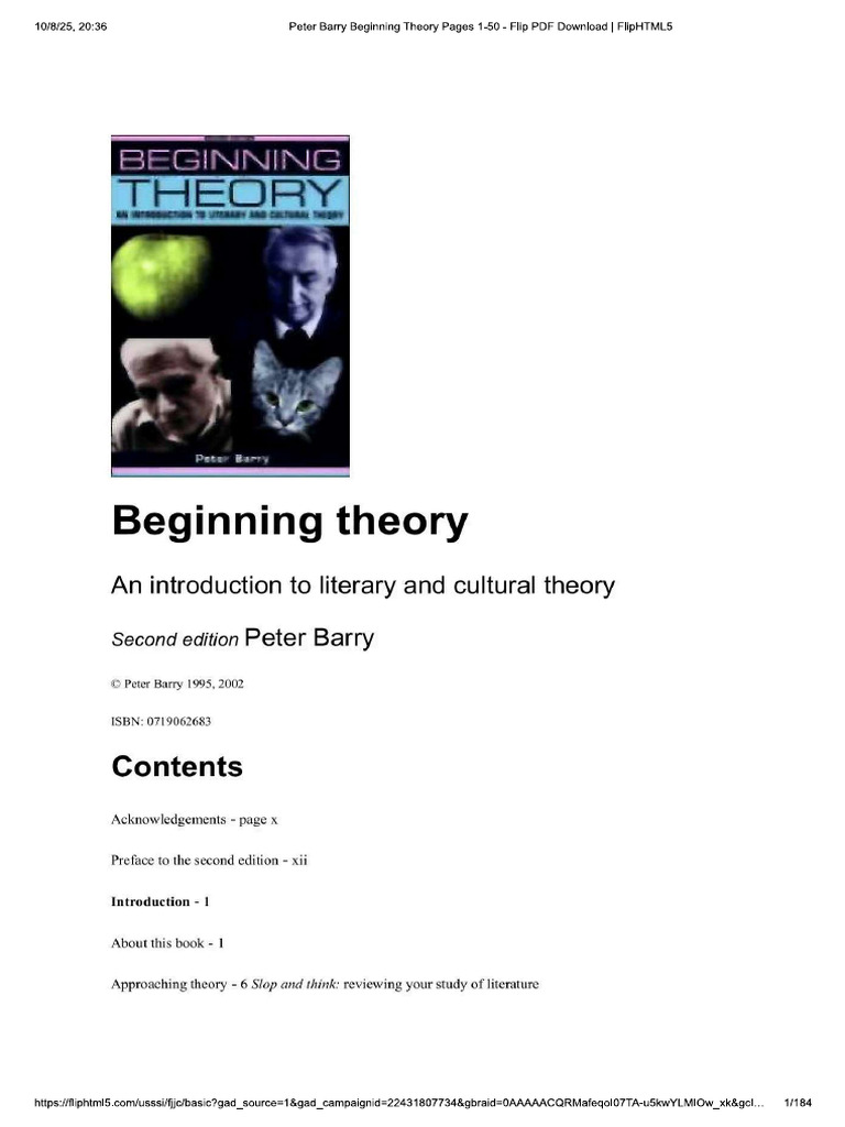 Peter Barry Beginning Theory | PDF