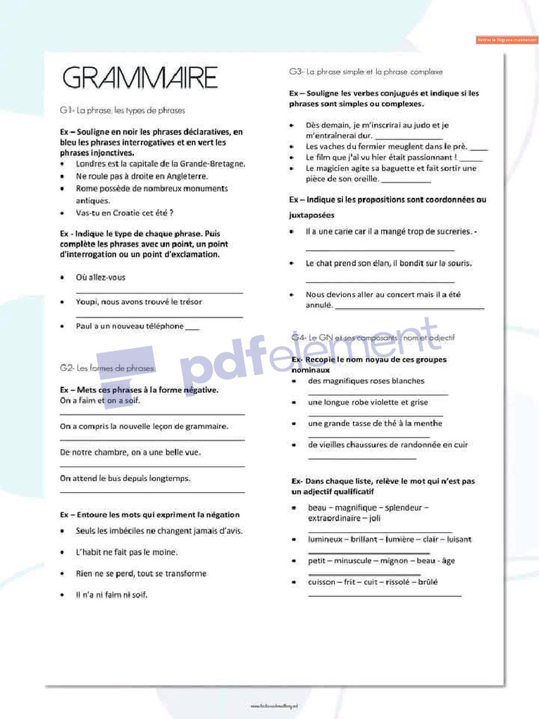Révision 1ère Français 01 - 1 | PDF