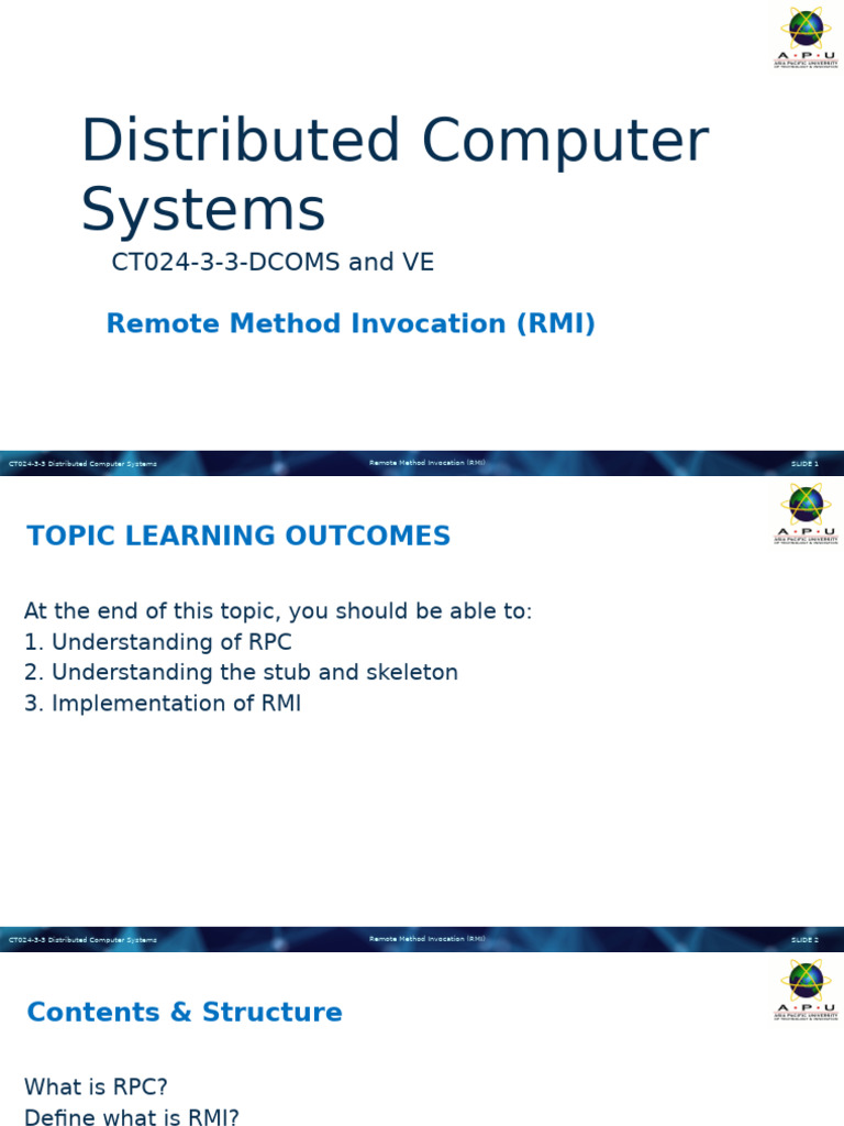 DCOMS - Week - 6 Remote Method Invocation | PDF | Client–Server Model ...