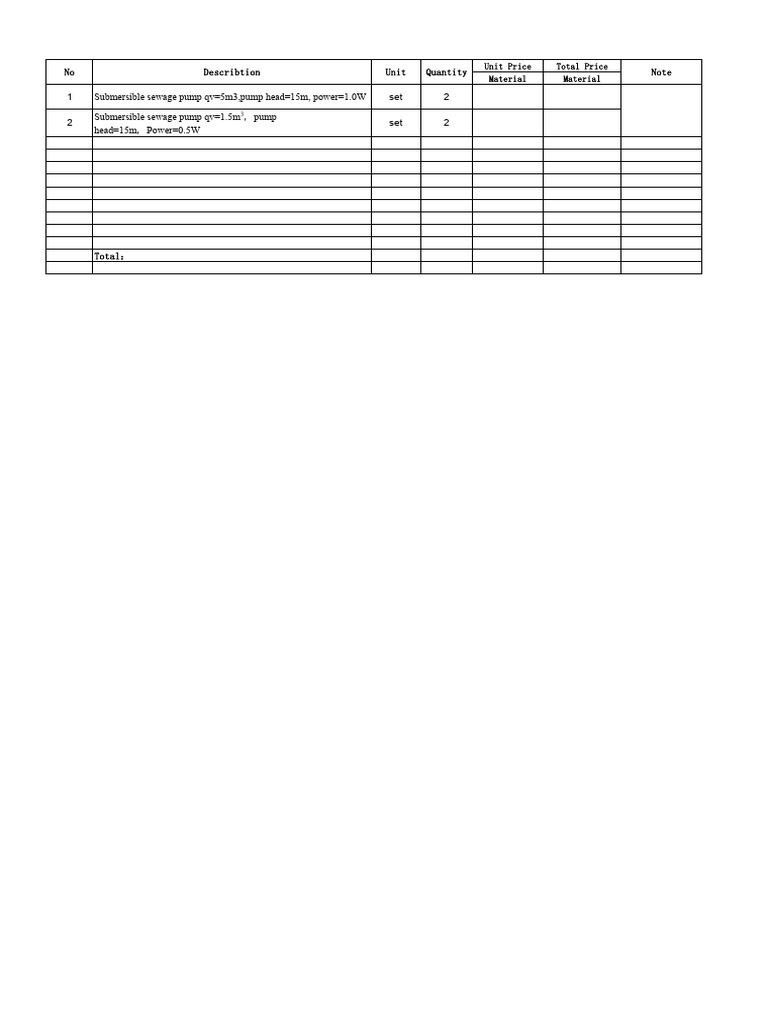 Installation Materials, Machinery - Inquiry Form | PDF | Epoxy | Pipe ...
