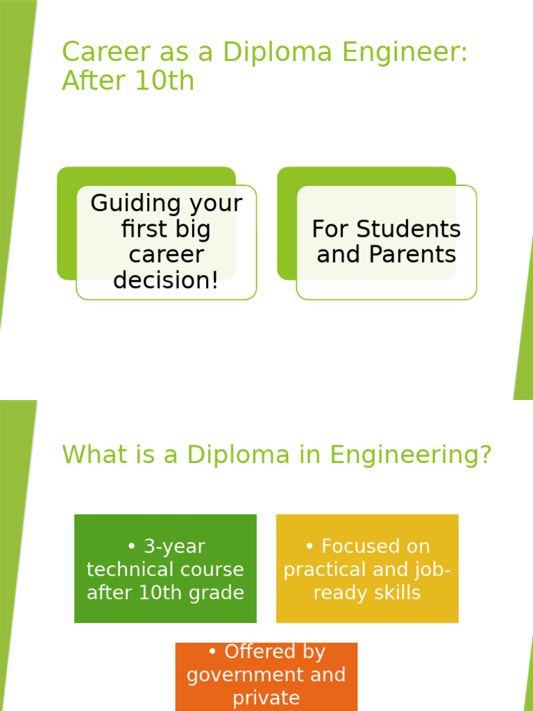 Diploma Engineering Career Guide | PDF | Educational Stages