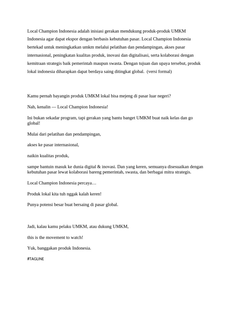 Narasi LCI Part 1 | PDF