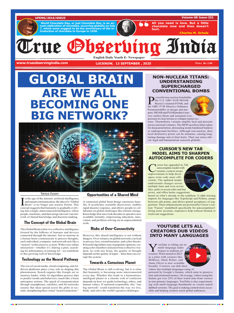 True Observing India 13 Sept 2025 | PDF | Artificial Intelligence ...