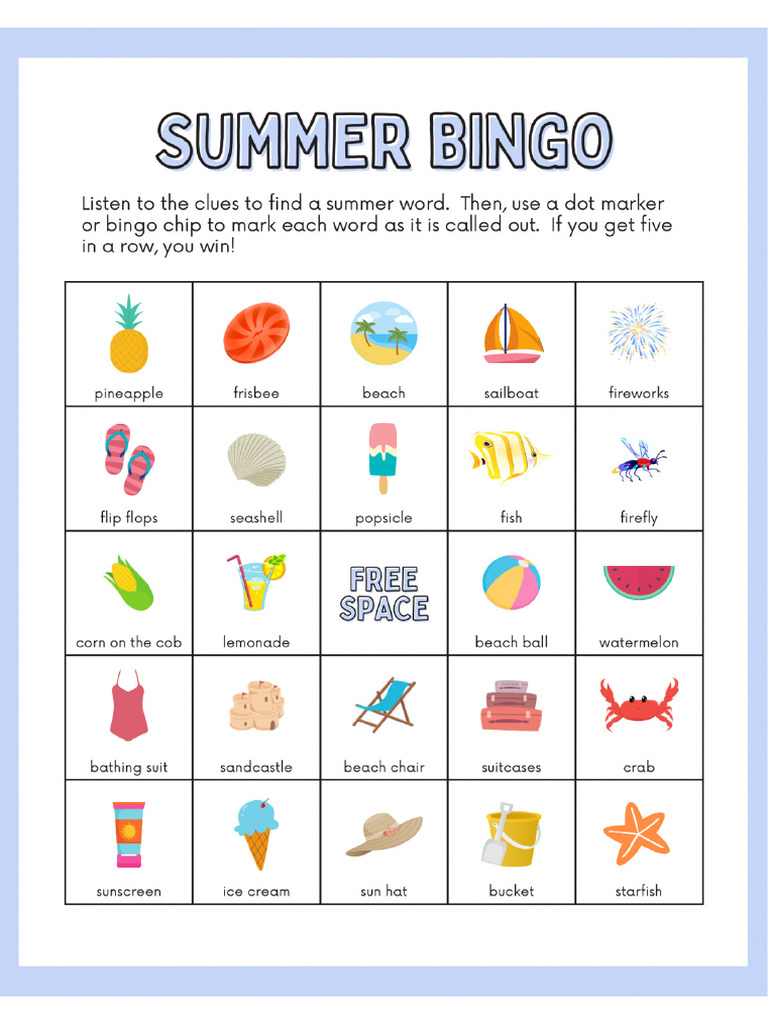 Summer Bingo | PDF