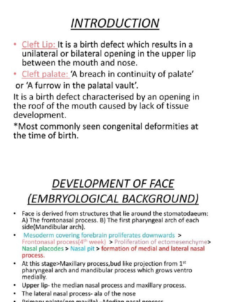 10-GS Lect 10 Cleft Lip and Palate | PDF