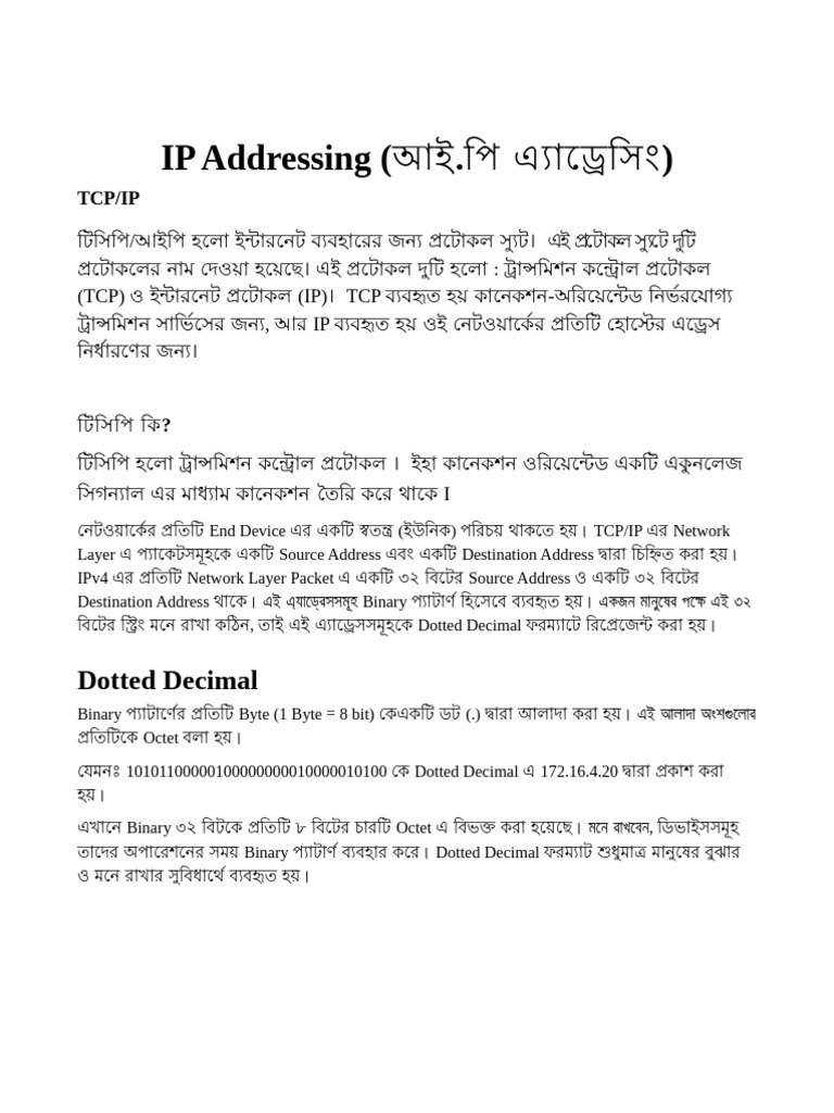 IP Address Details | PDF