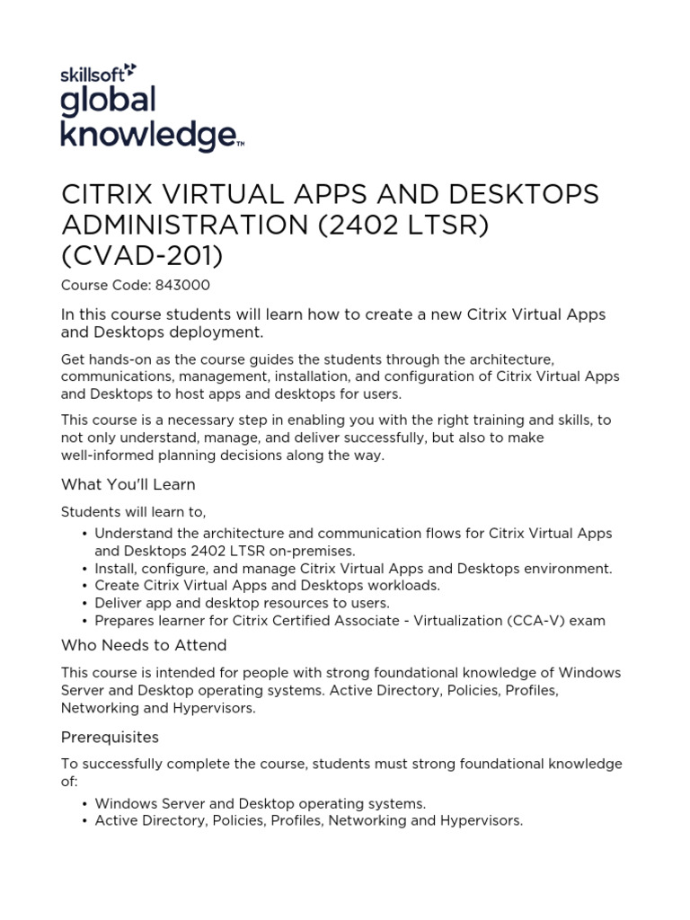 Citrix Virtual Apps and Desktops | PDF | Citrix Systems | Desktop ...