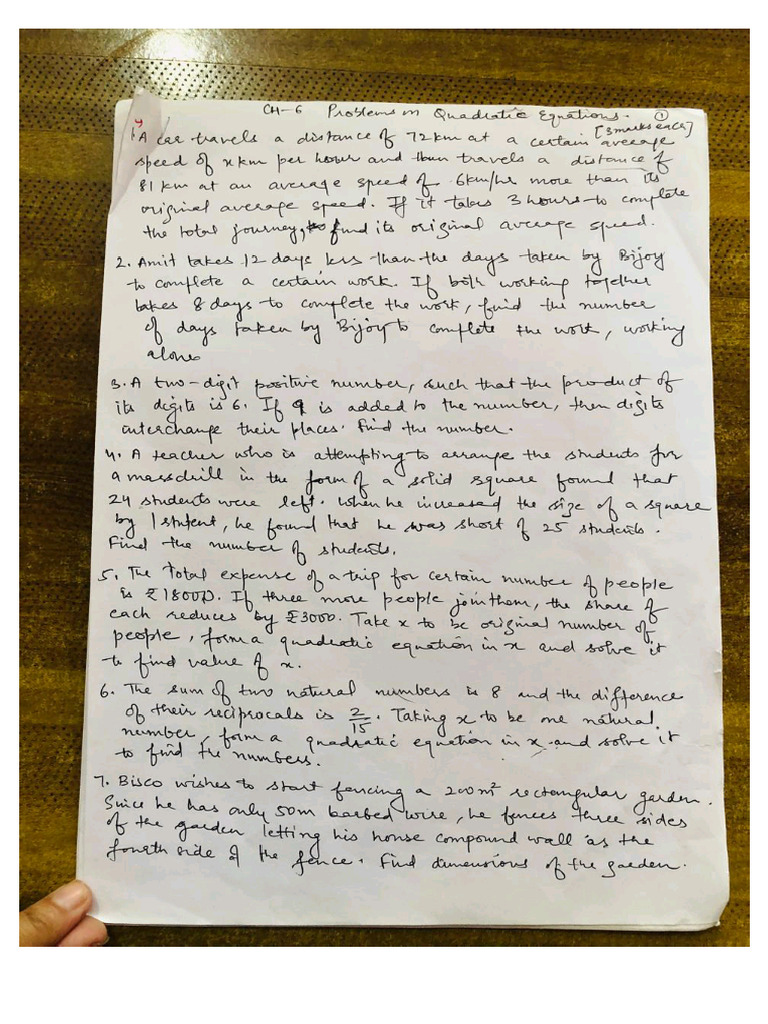 Important Icse Class 10th Maths Question Board Ex | PDF