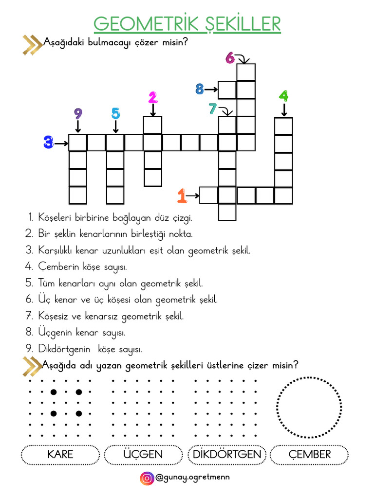 Geometrik Sekiller Etkinligi 4 | PDF