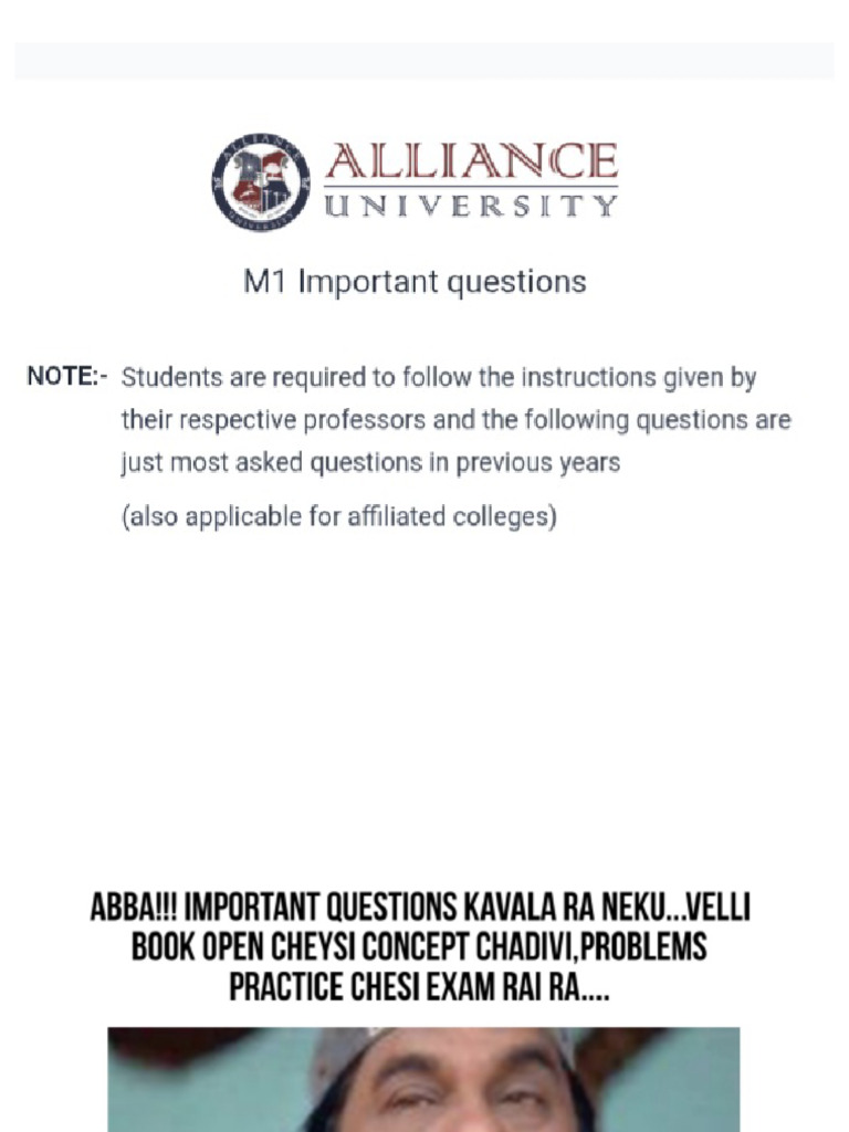 Mid Sem 1 Maths Question Bank | PDF