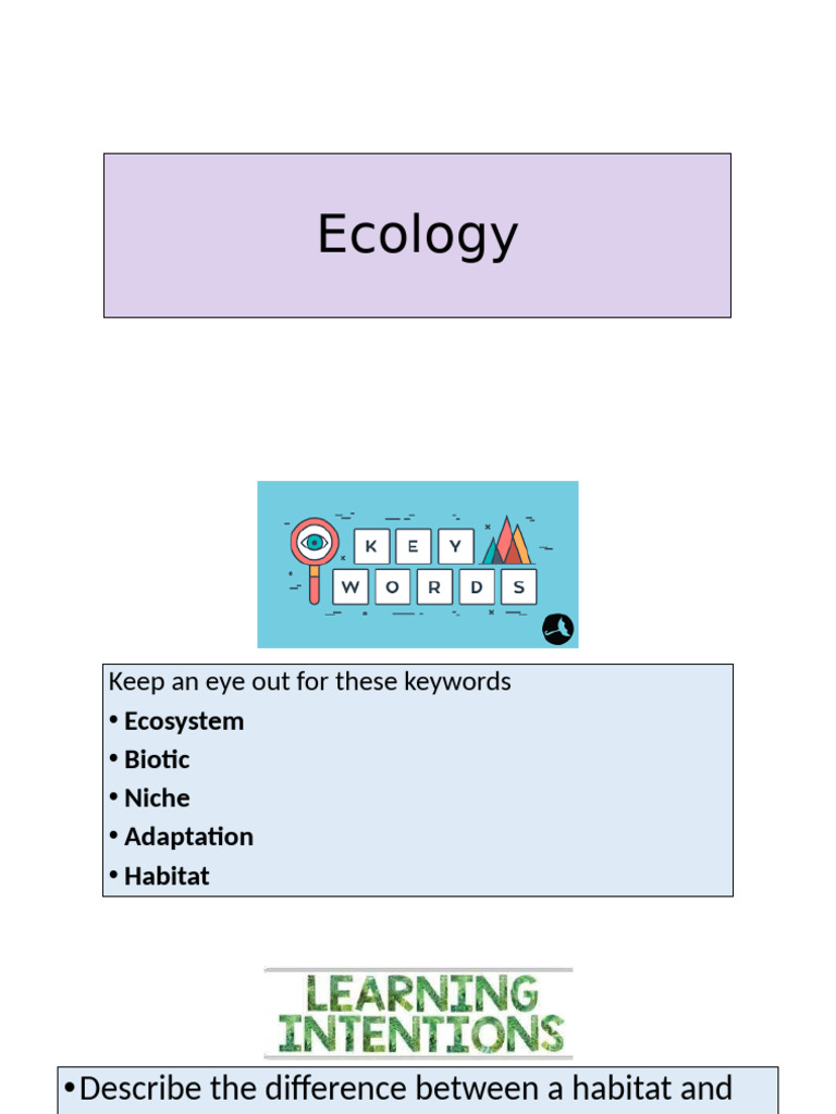 Ecology PowerPoint Junior Science | PDF | Ecosystem | Ecology