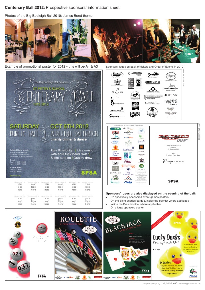 Sponsor Info Sheet2012 Layout 1 | PDF | Gaming And Lottery | Leisure