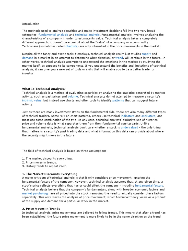 Fundamental Analysis Technical Analysis | PDF | Technical Analysis ...