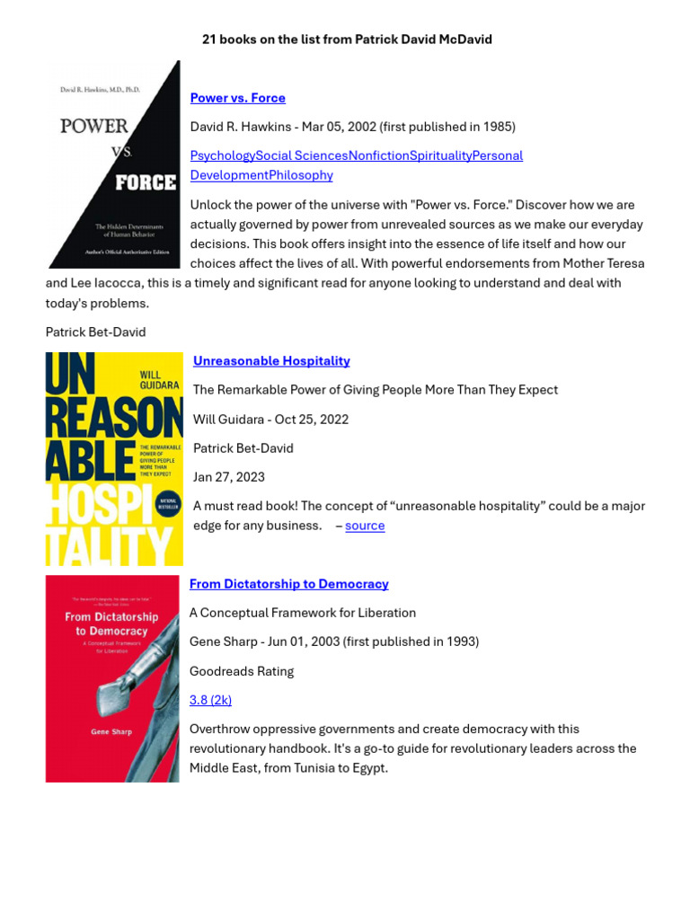 Patrick David McDAvid 21 top books | PDF | Stoicism | Leadership