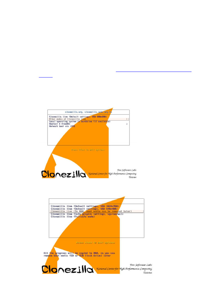 How to Clone Using Clonezilla | PDF | Booting | Command Line Interface