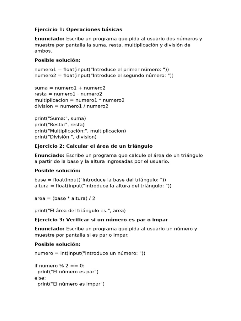 Ejercicios Python 3er Año | PDF | Python (lenguaje de programación) | Fahrenheit