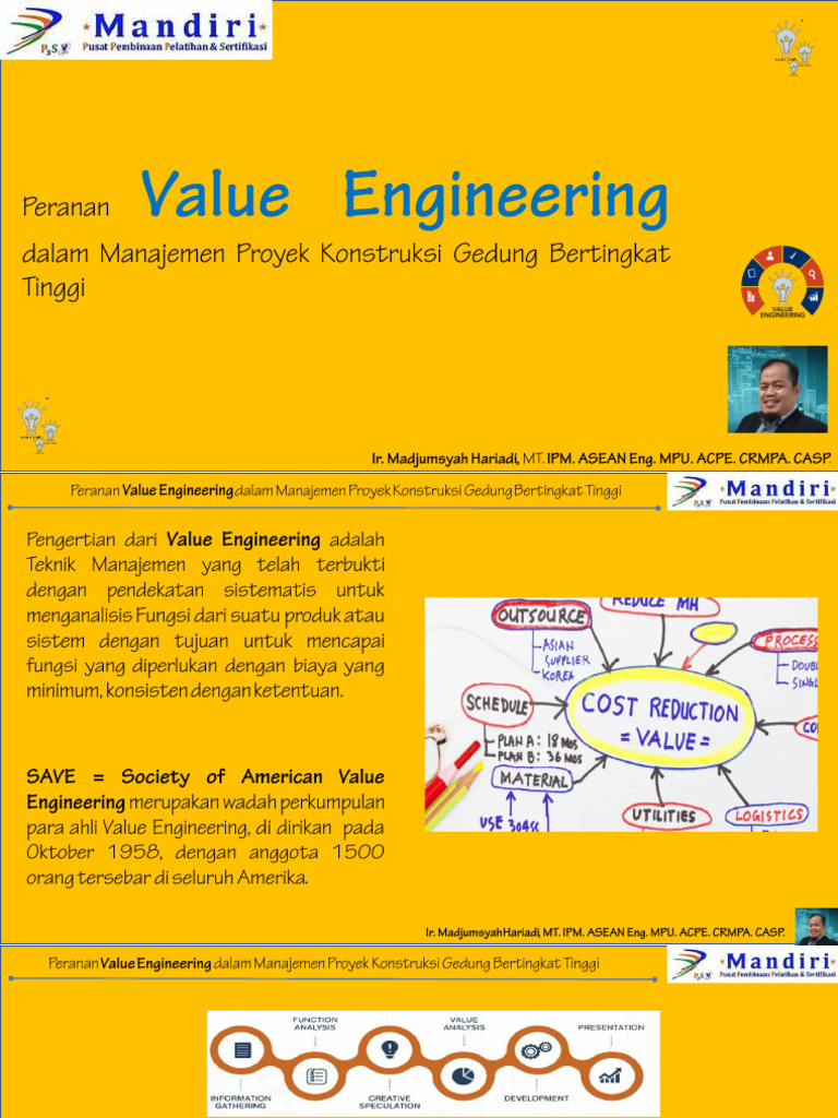 Materi - 1747303692 Peranan Value Engineering Dalam Manajemen Proyek ...