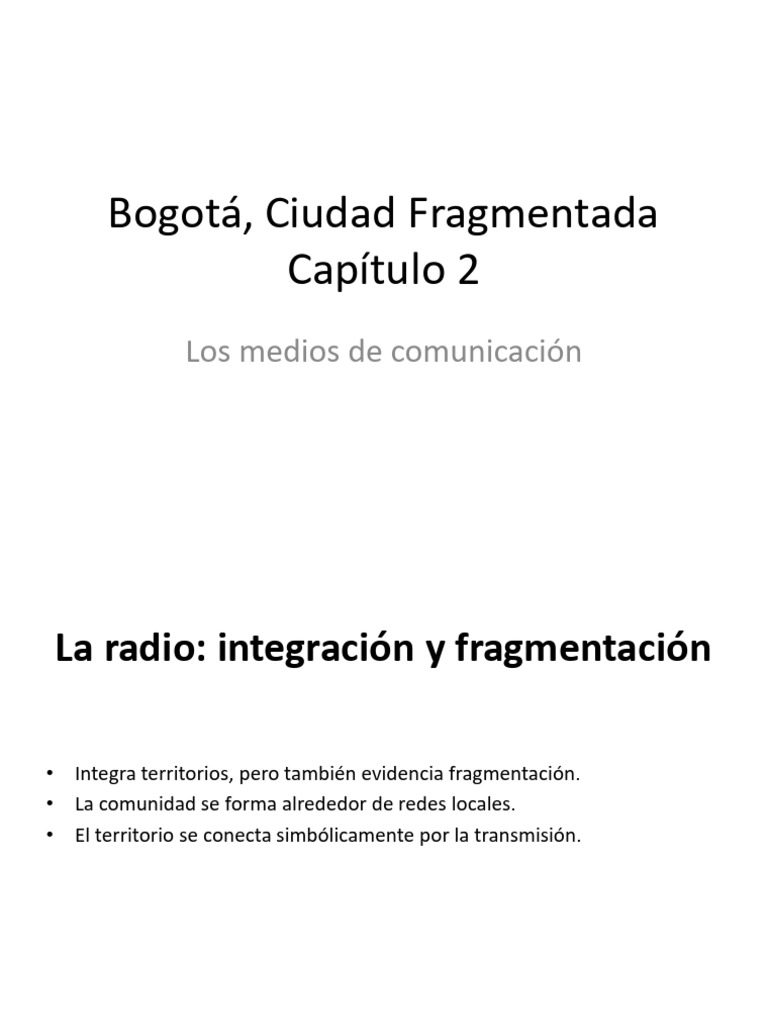 Capitulo 2 Ciudad Fragmentada | PDF