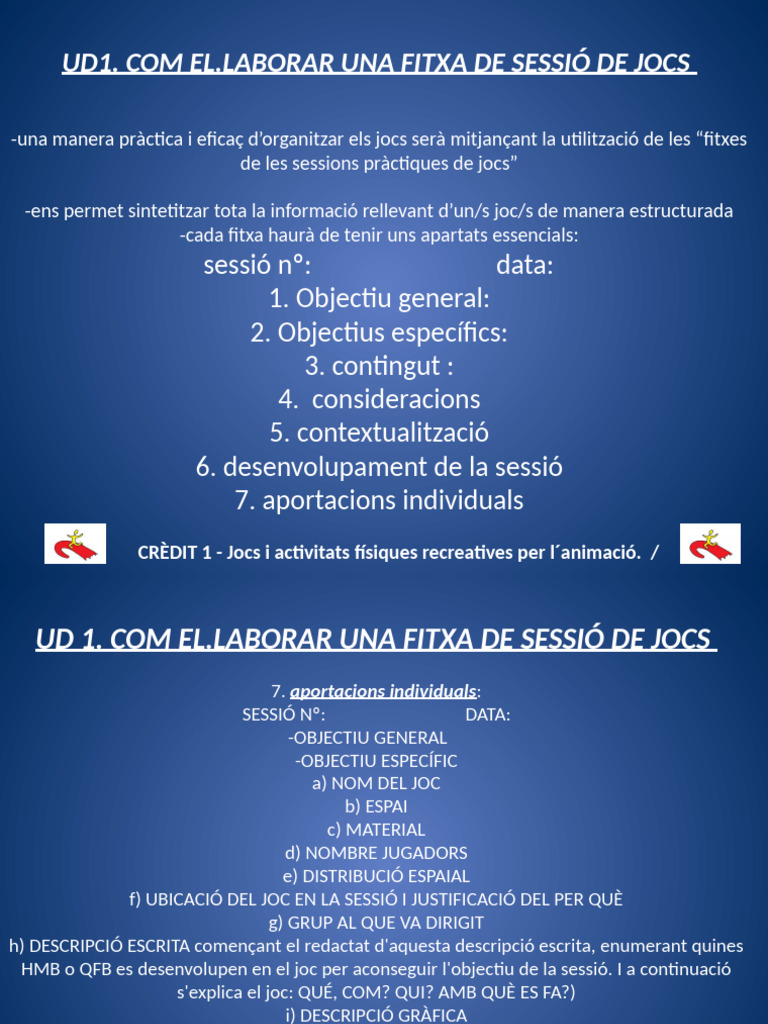Ud1.1-Com Fer Una Fitxa de Sessió de Jocs | PDF