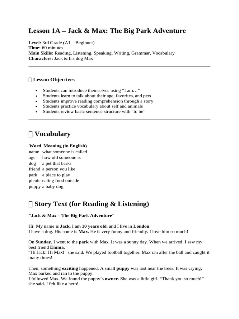 Lesson 1a | PDF