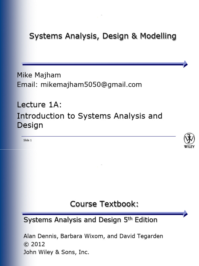 Lecture 1A | PDF | Information | System