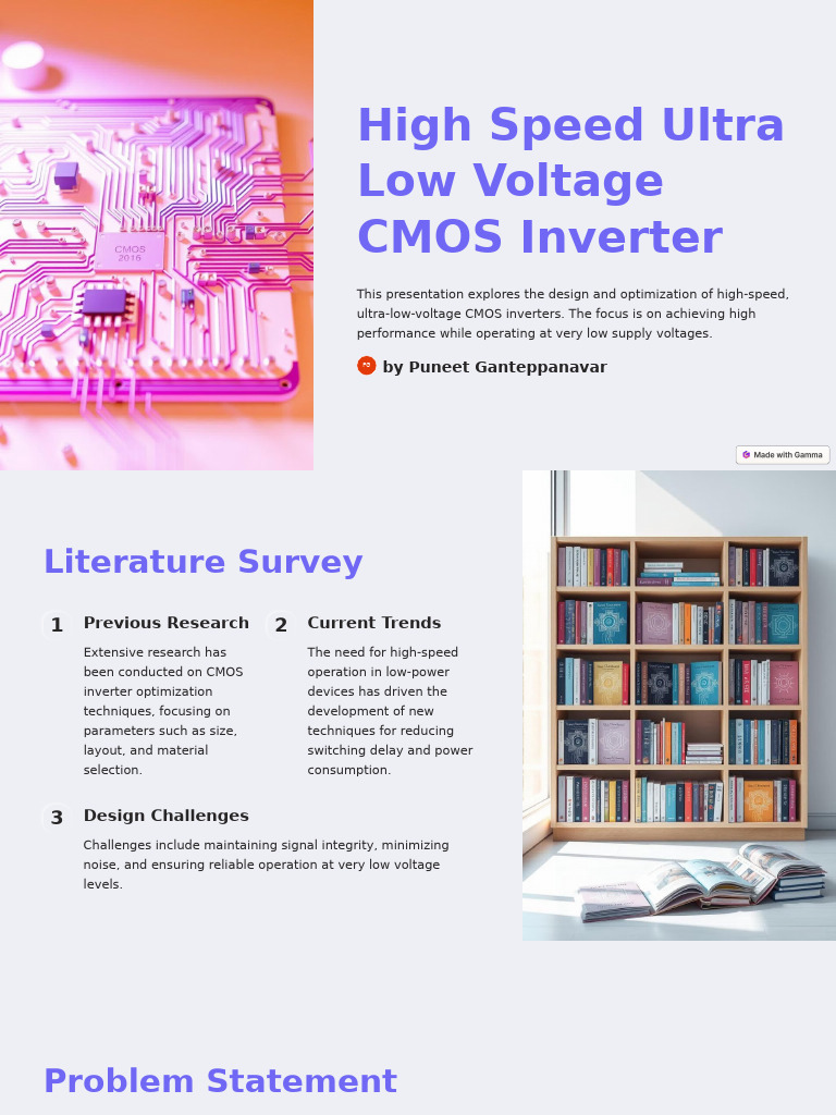 High Speed Ultra Low Voltage CMOS Inverter | PDF | Cmos | Mathematical ...