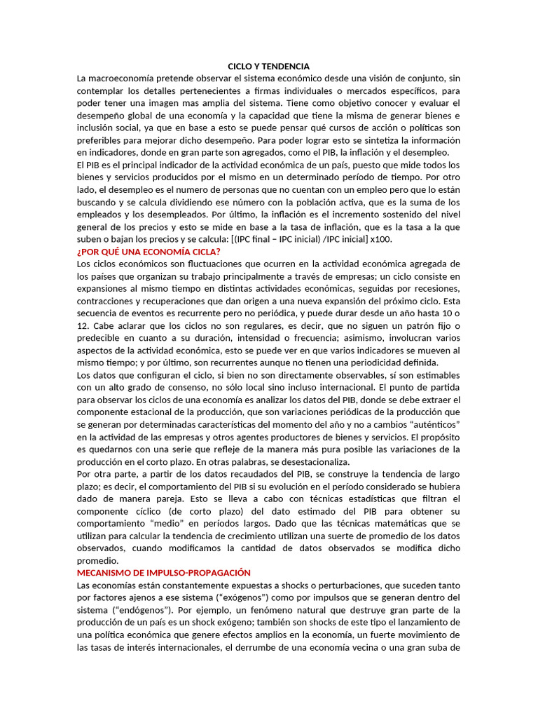 Macro 1 | PDF | Producto Interno Bruto | Mercado (economía)