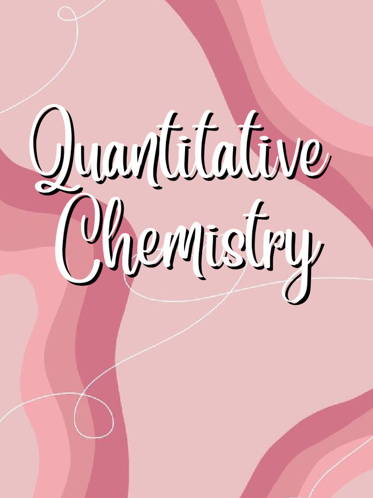 Quantitative Chemistry | PDF | Mole (Unit) | Ion