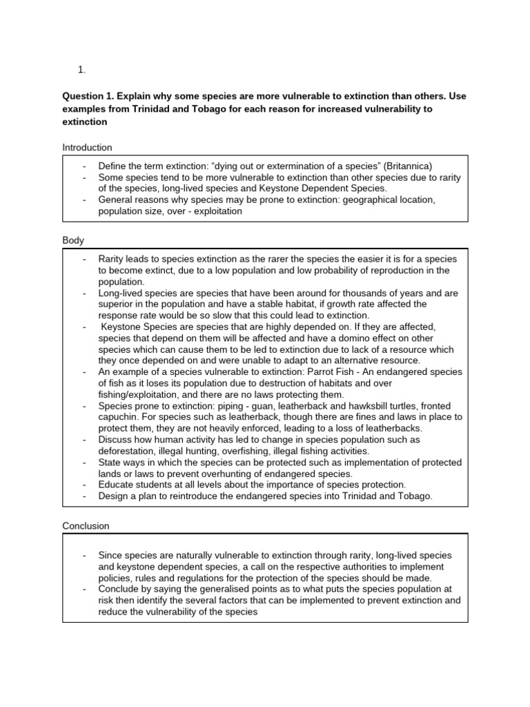 BIOL3468 GP 8 Week 4 Extinctions Tutorial | PDF | Habitat Destruction ...