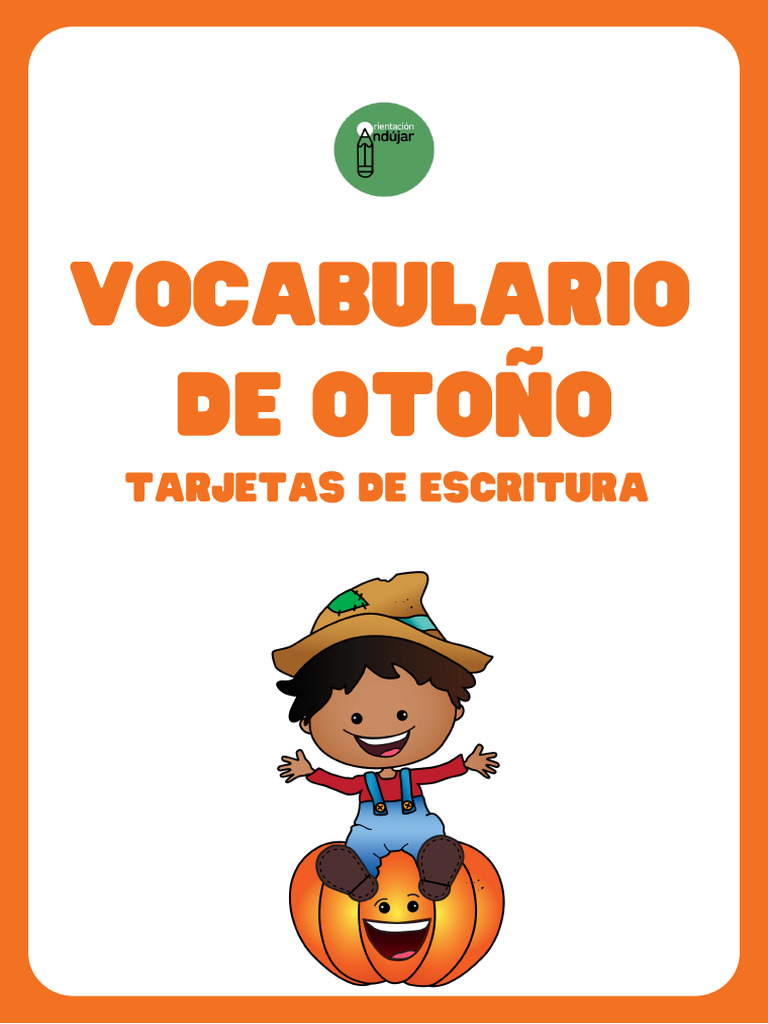 VOCABULARIO de OTONO Bonitas Tarjetas de Escritura | PDF