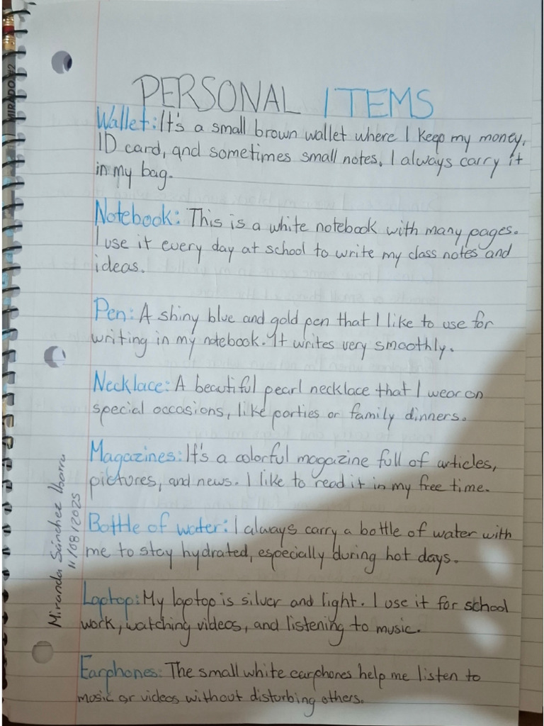 Personal Items | PDF