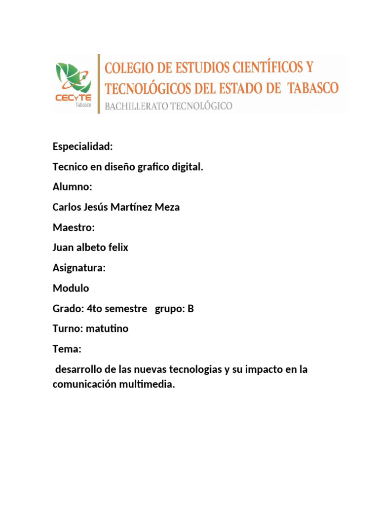 DESARROLLO DE LA NUEVAS TECNOLOGIAS Y SU IMPACTO EN LA COMUNICACION ...