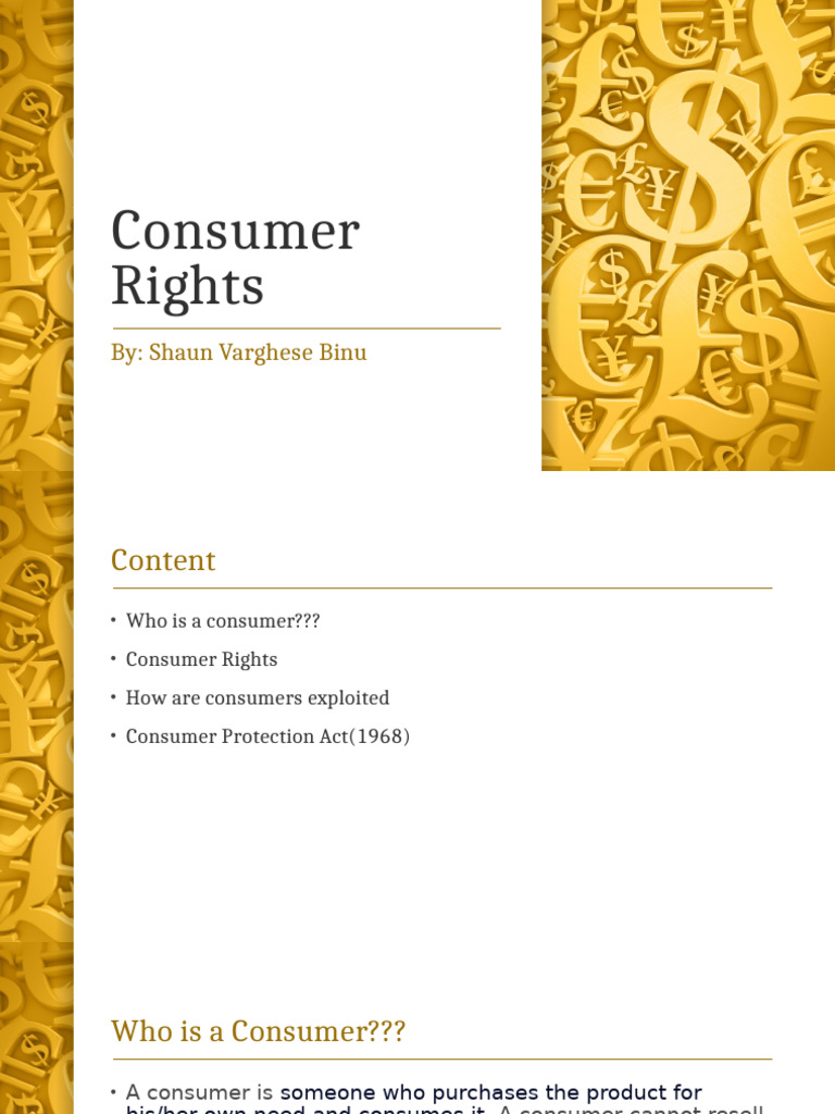 Understanding Consumer Rights and Protection | PDF