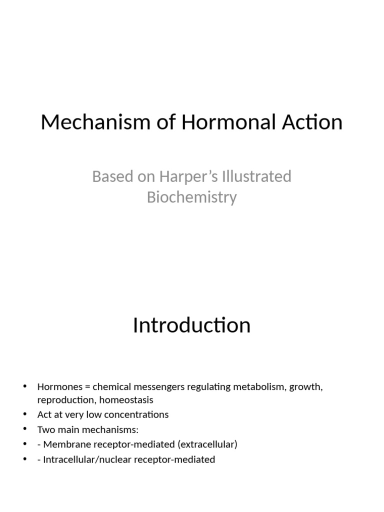 Hormonal Action Mechanisms Explained | PDF | Hormone | Signal Transduction