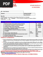 Sample Packers Movers Bill Format | PDF