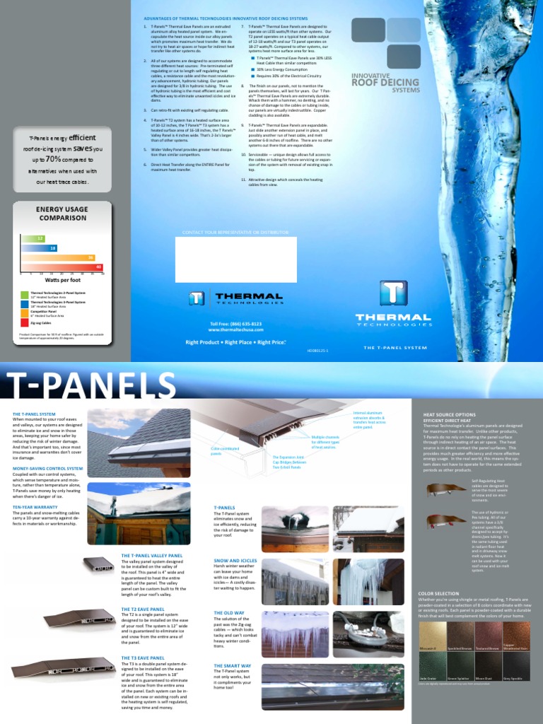 T Panel Pamphlet | PDF | Roof | Heat
