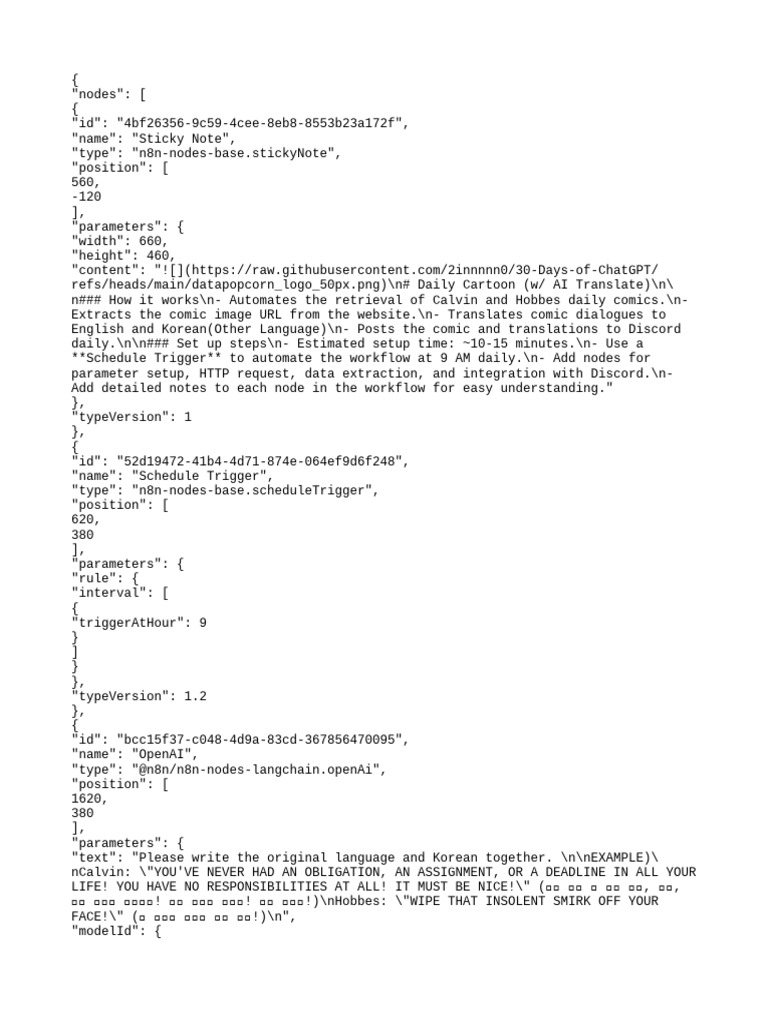 Daily Comic Automation Workflow | PDF | Parameter (Computer Programming ...