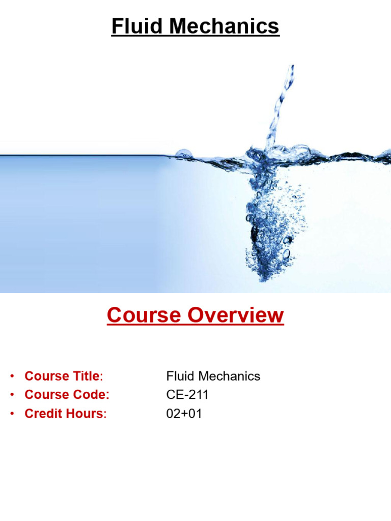 Lec-1 - Introduction Fall 2025 | PDF | Liquids | Fluid Mechanics