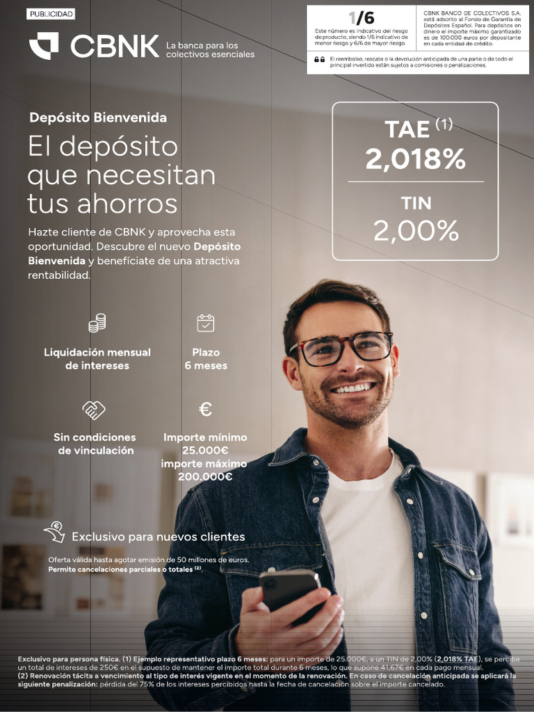 Folleto A5 Depósito Bienvenida CBNK | PDF